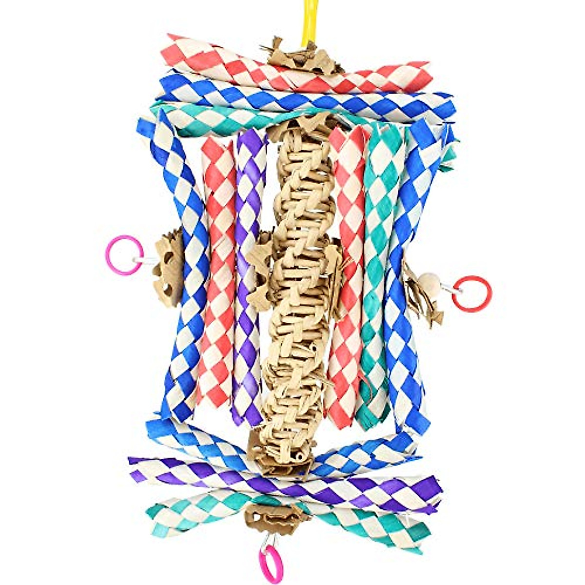 Bonka Bird Toys 1242 Helix Budgie Parrotlet Cockatoo Parrot Cages Cockatiel African Grey Macaw