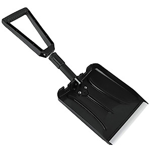 ELIVERN Foldable Snow Shovel, Compact Snow Shovel with Comfortable D-Grip Handle and Durable Aluminum Edge Blade, 13"-26" Portable Snow Shovel for Car, Truck, SUV (9" Blade)