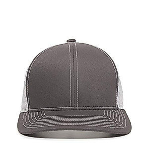Outdoor Cap Structured mesh Back Trucker Cap, Charcoal/White, One Size