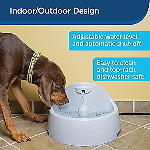 PetSafe Drinkwell Everflow Indoor/Outdoor Dog and Cat Water Fountain, Pet Drinking Fountain, 192 oz. Water Capacity Gray