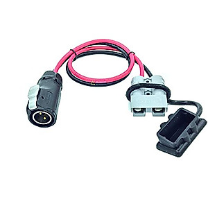 SolarAccs 2 Pin Power Industrial Circular Connector to Anderson Cable Adapter for Solar Panel Suitcase and Grand Design RV's Industry,Forrest River RV Solar Ports 10 AWG 20in/51cm (2Pin-Anderson)