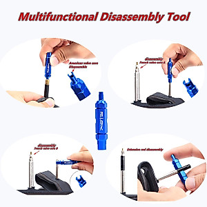 Miotorio Bike Cycling Tubeless Sealant Injector Syringe,Presta and Schrader Valve Core Removal Tool Fit for Stans No Tubes Sealant and Other Sealants Brand,Bike Syringe Kit