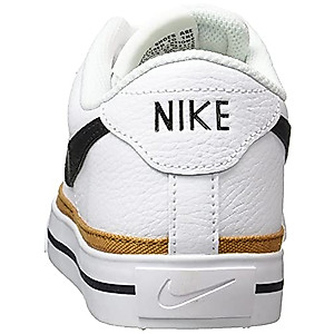 NIKE Women's Court Legacy Sneaker, White/Desert Ochre/Team Orange/Black, 7.5