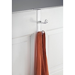 InterDesign Over Door Organizer Hook for Coats, Hats, Robes, Clothes or Towels – Double Hook, Clear, Pack of 3