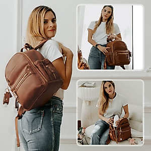 miss fong Diaper Bag Backpack Leather Diaper Bag(Regular Size & Mini Size)