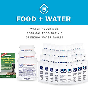 EVERLIT 72 Hours 3 Day Earthquake Emergency Kit Bugout Go Bag Emergency Kit Survival Kit Backpack for Family, Preparedness for Hurricanes, Floods, Tsunami, Other Disasters