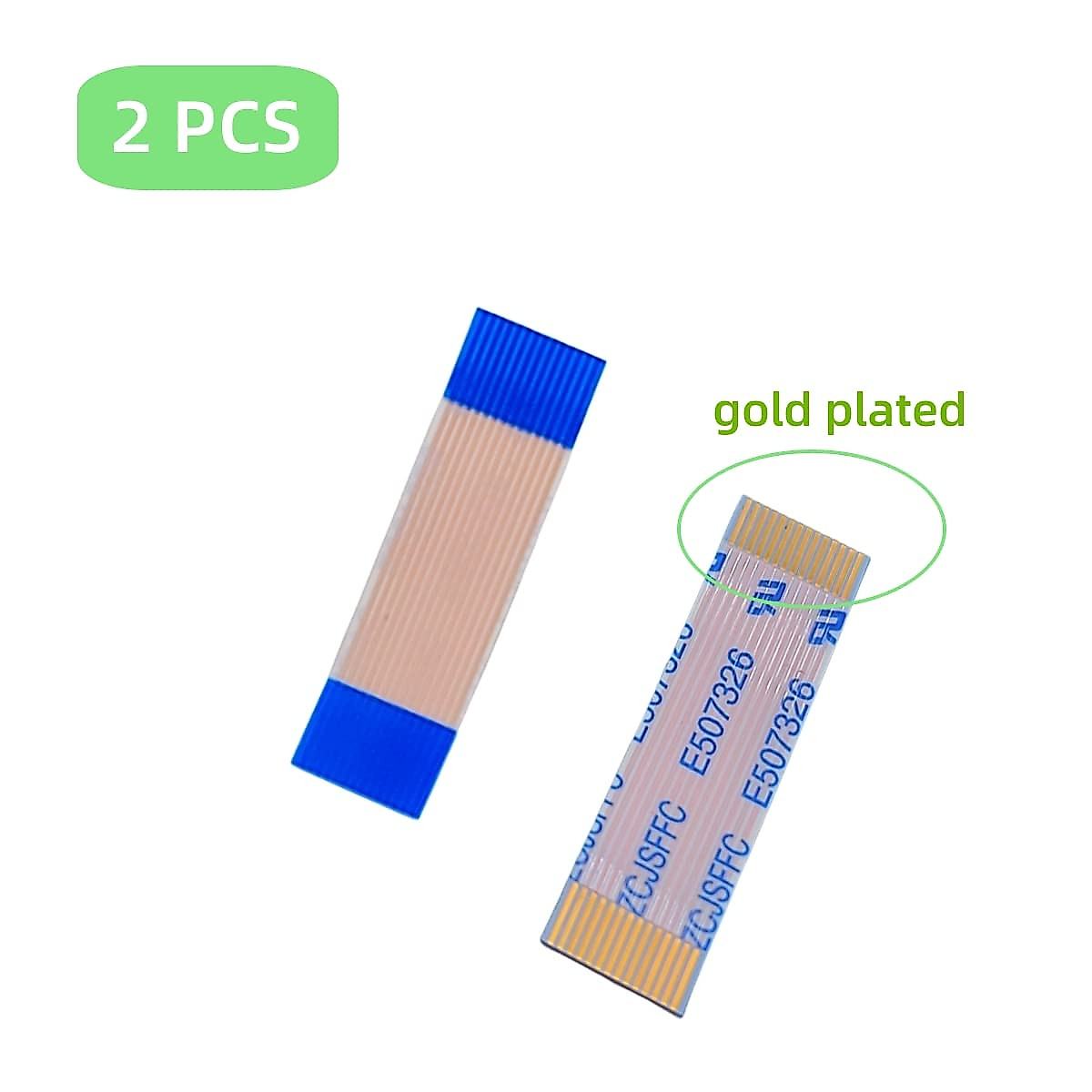 Funayama Flexible Flat Cable, Gold Plated 14Pin 0.5mm Pitch FFC FPC for Sony WH-1000XM3 WH-1000XM4 Headphones Charging Port Connectors(2PCS)