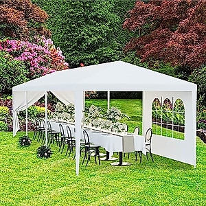 BBBuy 10’X30’ Outdoor Canopy Tent with Removable Sidewalls Gazebo Shelter Pavilion for Backyard BBQ Camping Picnic Parties Wedding Ceremony, Easy Assemble and Removable