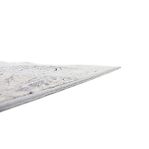 Unique Loom Chateau Collection Traditional, Vintage, Textured, Medallion, Distressed, Victorian Area Rug, 5 ft x 8 ft, Navy Blue/Beige