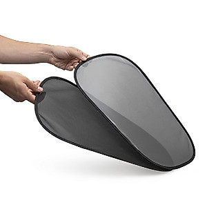 PEBBLEWICK Piddle Pad Child Seat Protector - Raised Waterproof Liner - for Potty Training Accidents, Spills or Crumbs in Carseats, Strollers or High Chairs - Complete with 2 Window Cling Sunshades