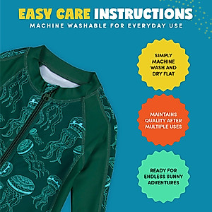 SwimZip Boys' Long-Sleeve UPF 50+ Swimsuit for Baby, Toddler, & Little Boys