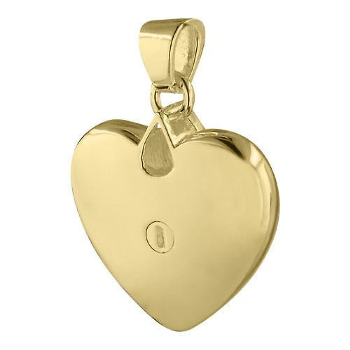 Perfect Memorials Angel Wing Heart 14k Gold Vermeil Cremation Jewelry (1 Cu/In) - Beautiful Keepsake Necklace/Memorial Urn Pendant For 1 Cu/In of Human Ashes, Lock of Hair/Honor Your Loved One