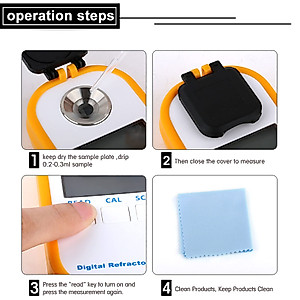 Brixometer Sensitive Portable Refractometer Lightweight Easy to calibrate Honey Pears and Grapes