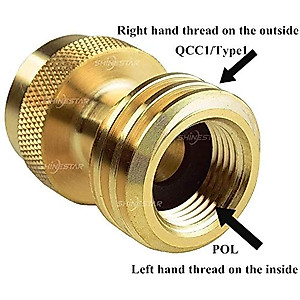 SHINESTAR Propane Tank Adapter 1lb to 20lb, Steak Saver for Disposable Throwaway Cylinder, Solid Brass