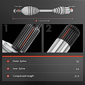A-Premium CV Axle Shaft Assembly Compatible with Mercedes-Benz X204 GLK250 2013-2015 L4 2.1L, X204 GLK350 2010-2015 V6 3.5L, Front Left Driver Side, Replace# 1700701185