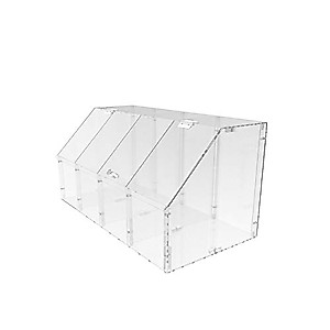 FixtureDisplays® Clear Acrylic Candy Bin Partitioned Dry Food Display Spices Container Retail Donut Cookie Bin Ships Knock Down 100826-NF