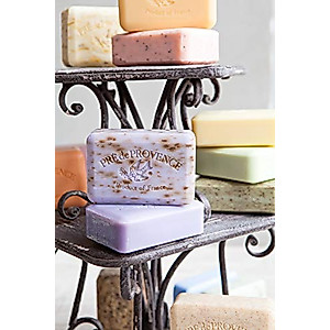 Pre de Provence Artisanal French Moisturizing Soap Bar, Shea Butter Enriched, Quad Milled for Long Lasting Rich Smooth Lather, 5.3 Ounce, Lavender