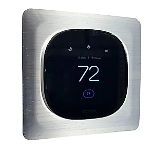 Silver Sheen Square Wall Plate for Ecobee Smart Thermostat Enhanced and Premium Cover Trim Backplate