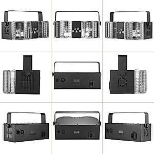 DJ Lights, BSYUN Professional RGBW LED 15 Modes DJ Lights for Parties, Sound Activated Modes DJ Disco Party Lights Compatible with DMX 512 & Remote for Indoor Parties