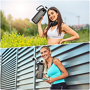 podocarpus Motivational Water Bottle 64 OZ Water Bottle 2 Liter Water Bottle with Time Marker Large Water Bottle Big Water Bottle 1/2 Gallon Water Bottle Half Gallon Water Bottle with Straw