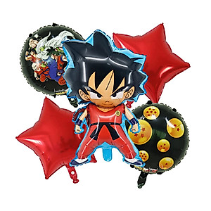 10Pcs Double Sided Different Pattern Balloons,Aluminum Film Material Party Decoration Balloons,Anime Theme Party Supplies,Kawaii Birthday Party Ballons