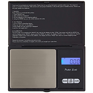 Digital Food Scales Precision 500g/0.01g, Small Pocket Ounces Grams, Portable Travel, Jewelry Scale (Battery Included)