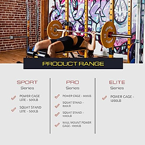 HulkFit Pro Series Power Cage and Home Gym Attachments - Yellow