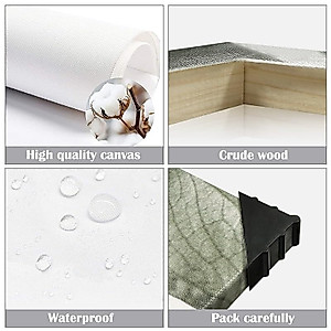 Hoomall Personalized Custom Canvas Prints, Custom Canvas Print with Your Photo, Crude Wood Photo Frame, Perfect for Home Decor, Gifts & Keepsakes, Variety of Sizes