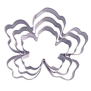 Tropical Flower Cookie Cutter Set - 3 Piece - Stainless Steel