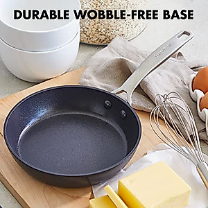 GreenPan SearSmart Hard Anodized Healthy Ceramic Nonstick, 8" Frying Pan Skillet, PFAS-Free, Textured Surface, Dishwasher Safe, Black