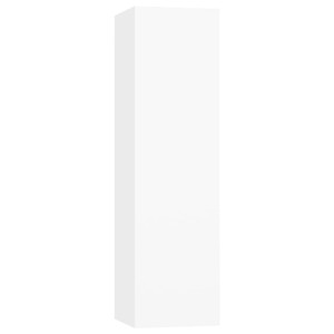 BULANED Fireplace Tv Unit,Tv Cabinet,Wall Mounted Tv Cabinet,Luxury Tv Stand,3 Piece TV Cabinet Set White Engineered Wood