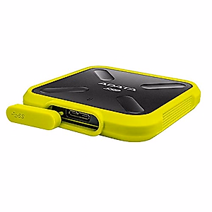 ADATA SD700 3D NAND 512GB Ruggedized Water/Dust/shock Proof External Solid State Drive Yellow (ASD700-512GU31-CYL)