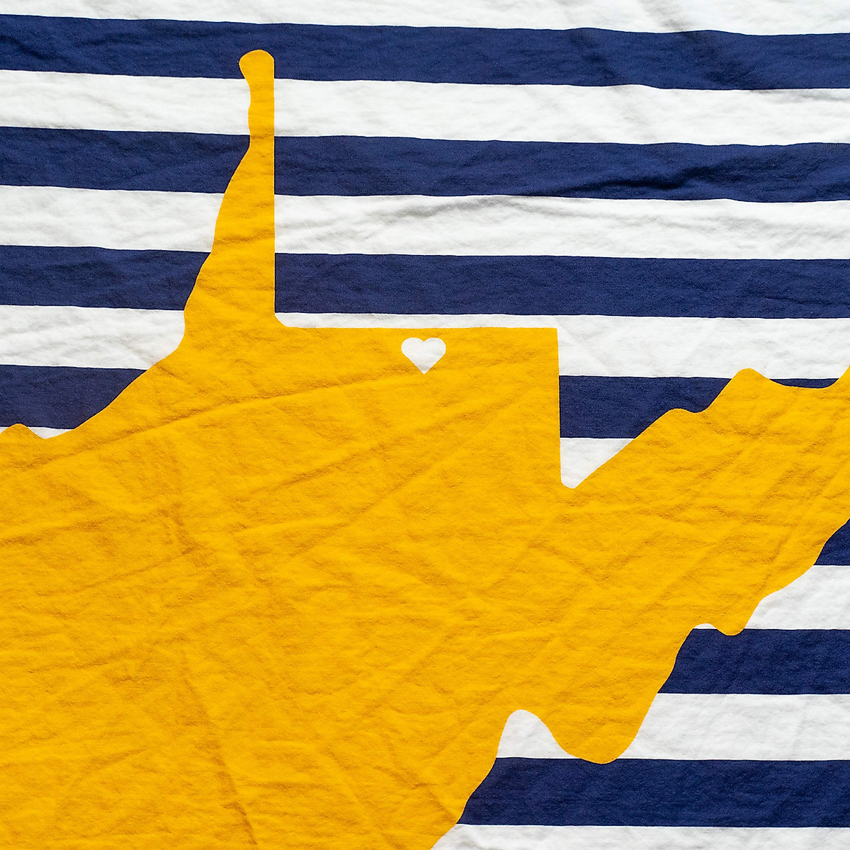 TWIG & BALE Morgantown West Virginia Baby Blanket Organic Cotton Muslin Swaddle Blanket - 47" x 43" - Fans of WVU Baby Gift for Boys Girls Newborn Receiving Blankets