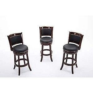 Boraam Augusta Bar Height Swivel Stool, 29-Inch, Cappuccino