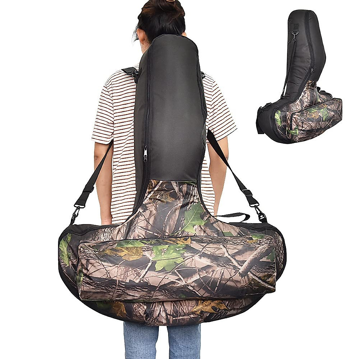 DUZHONG T-Shaped Cross Bow Bag Outdoor Lightweight Large Capacity Oxford Fabric Archery Hunting Crossbow Bag Bow Case
