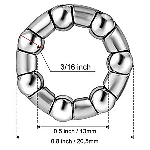 Jaceyon Bicycle Bearing 3/16" x 7 Bike Wheel Bearings Retainer, Replacement Bike Parts 4Pcs Repair Accessories for Bike Front Rear Axle