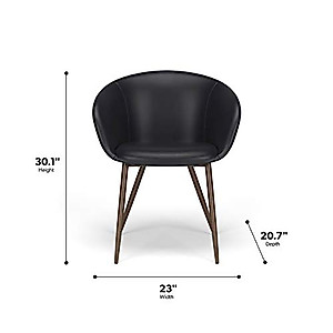 HON Basyx Monroe Upholstered Guest Chair, Black Bonded Leather