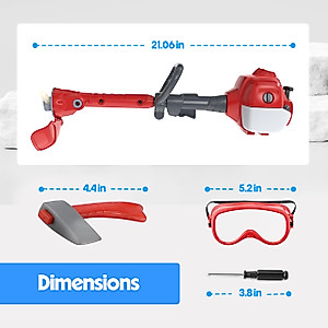 Toy Choi's Toy Trimmer for Kids - Power Construction Play Tool Kids Trimmer,Outside Pretend Play Garden Toy with Light Sound,Educational Toy Kid Tool Set Gardening Lawn Toy for Boy Girl Ages 3+