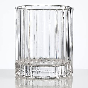 Burns Glass Euro-Crystal Style Faceted DOF 11.5 oz (Set of 2)
