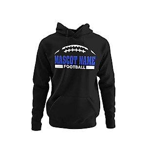 Custom Football Hoodie, Custom Football Hoodie, Personalized Football Hoodie, Custom Game Day Shirt, Football Spirit Wear T-Shirt, Team Spirit Wear Hoodie (HOT PINK)