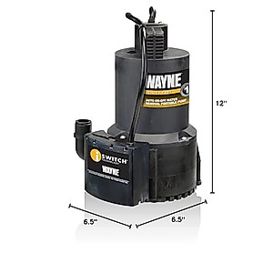 Wayne EEAUP250 1/4 HP Reinforced Thermoplastic Submersible Multi-Use Pump, 1, Black