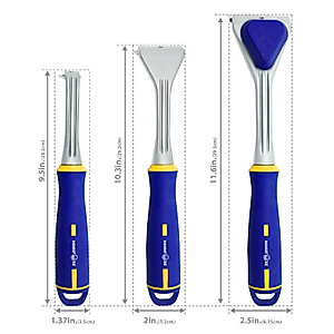 MANUFORE Paint Scraper with 2.5 Inch Double-edged Tungsten Steel Carbide Scraper for removing paint, glue, grout