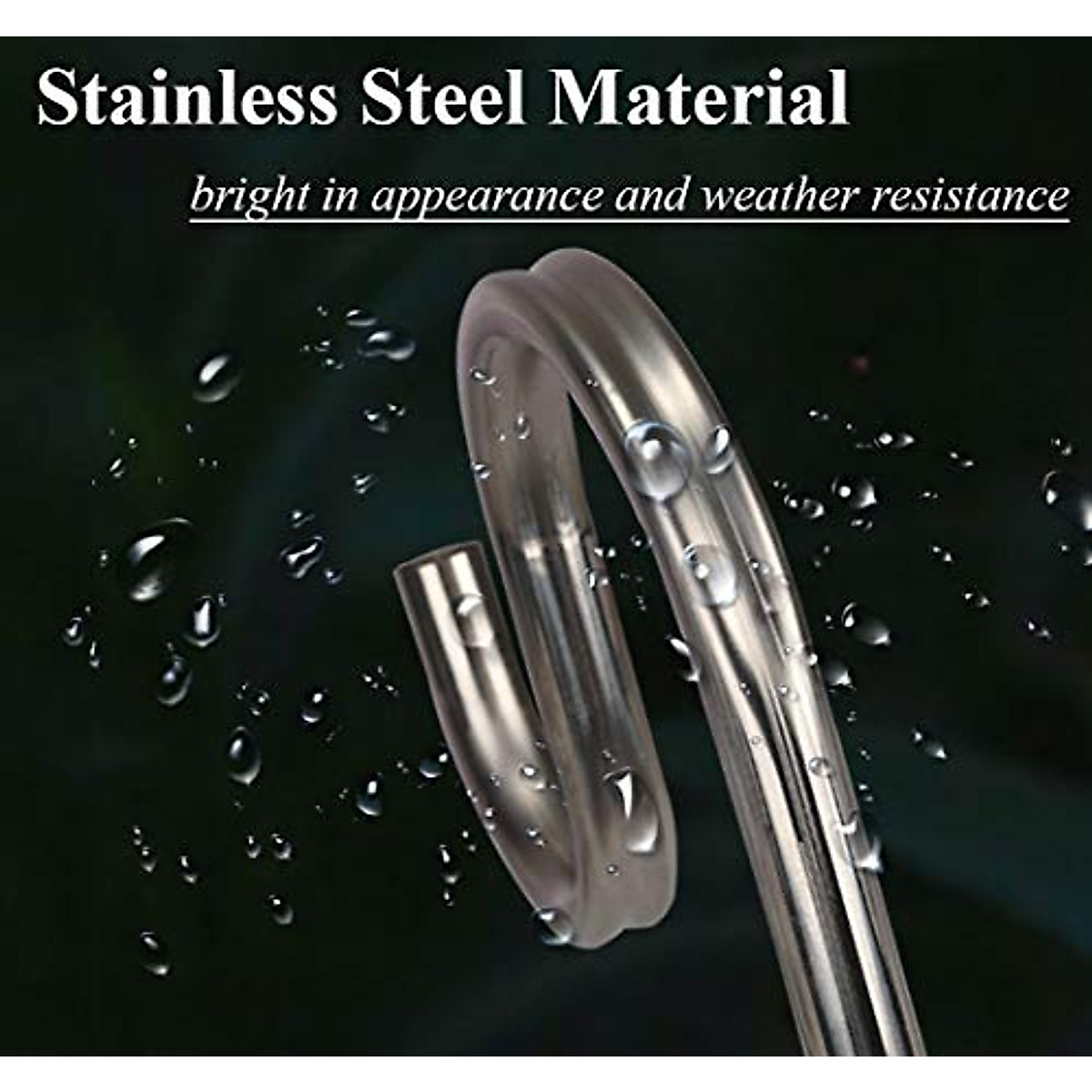 COCONUT Shepherds Hook, 62 Inches Shepherds Hook with 5 Prongs Base Stainless Steel Adjustable Garden Hanging Holder for Bird Feeders Lanterns Planting Hanger Weddings Decor, Silver