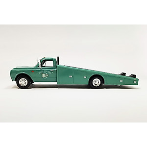 1967 Chevy C30 Ramp Truck Holley Speed Shop, Green - Acme A1801707GH - 1/18 Scale Diecast Car