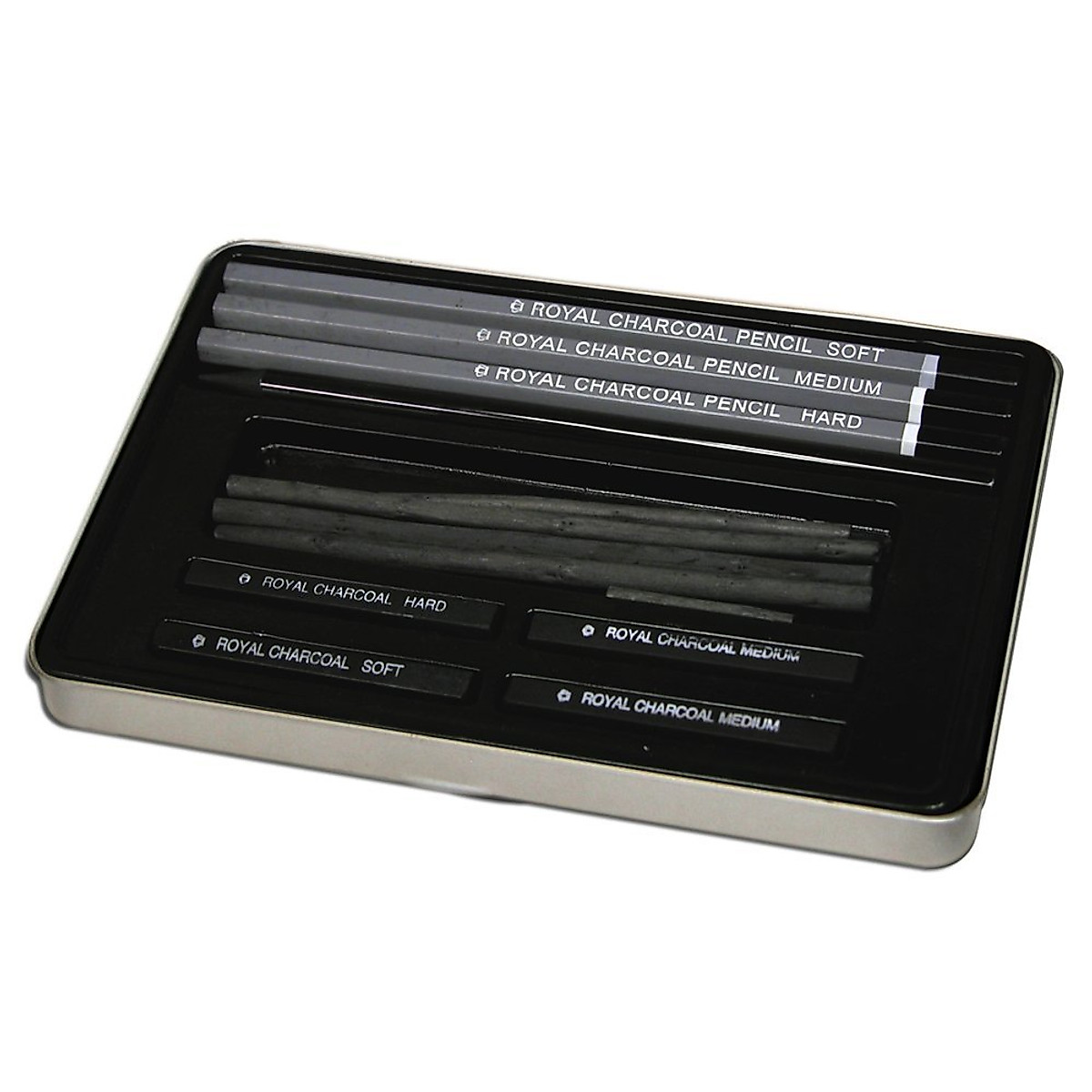Royal & Langnickel RSET-ART2503 Small Tin Charcoal Drawing Art Set