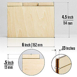 Prosumer’s Choice Blank Customizable Real Wood Recipe Cards | Versatile Dividers for Easy Storage of 4x6 inch Notecards | File Organizer and Storage for Home and Kitchen | Recipe Sorter