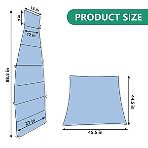 Outdoor Hanging Lounge Chair Replacement Cushion Cover and Umbrella Fabric, Made for Patio Curved Chaise Hammock Floating Swing Chair Pads, Waterproof Soft Fabric (Cushion Not Included), Khaki