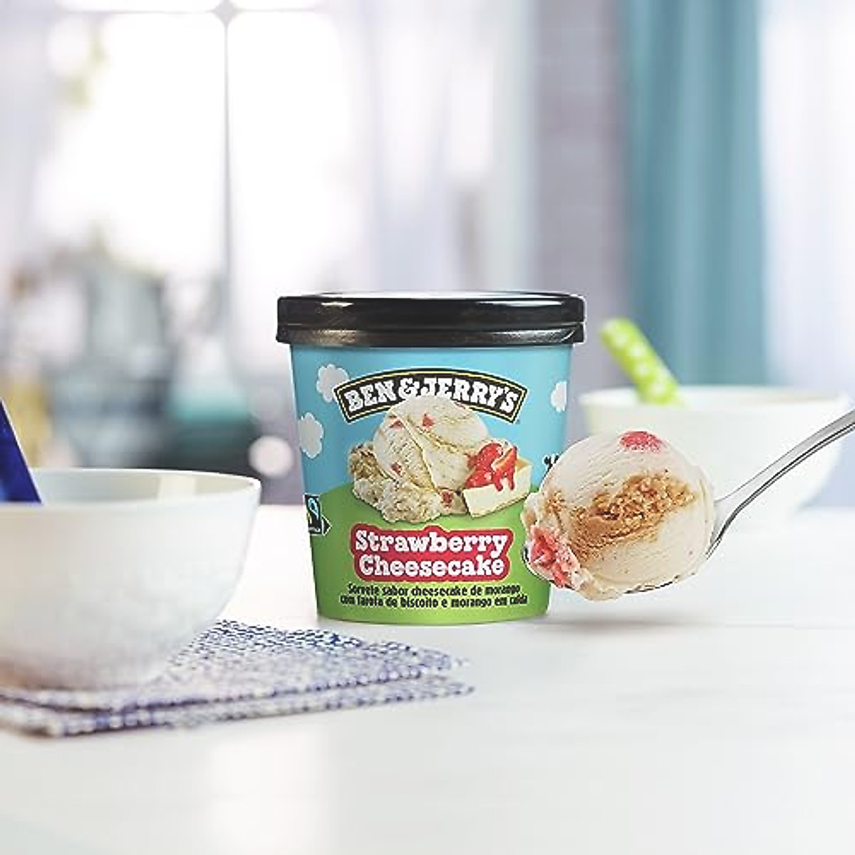 Ben & Jerry's Ice Cream Strawberry Cheesecake Non-GMO 16 oz