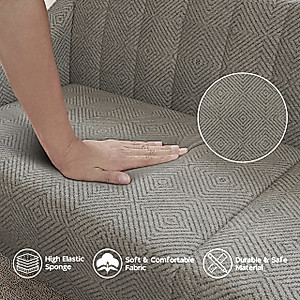 Velvet Futon Sofa Bed Couch, 74" Grey Convertible Sleeper Sofa, Loveseat Futon Couch with Adjustable Backrests, Couches for Living Room Bedroom Apartment