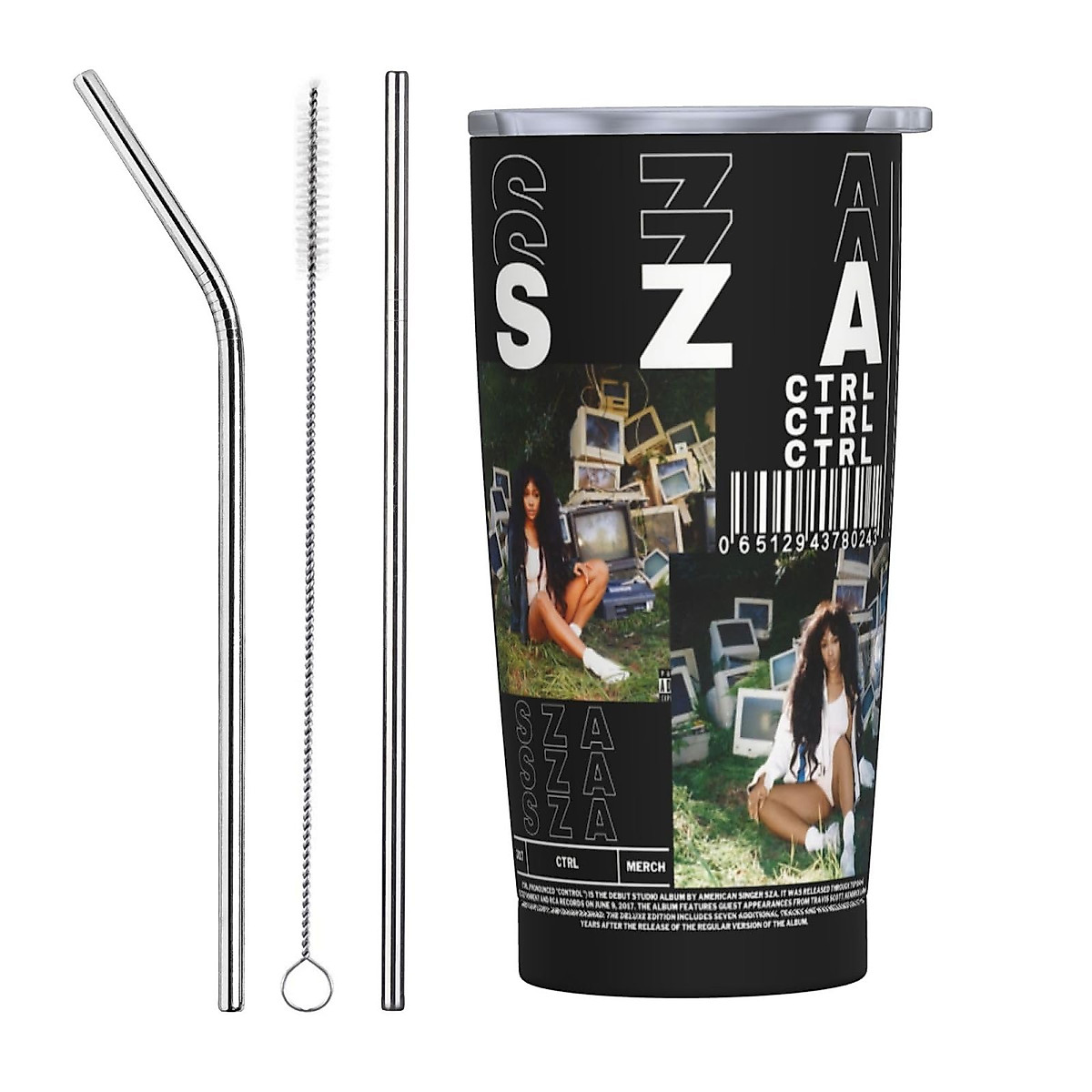 Zyxmconas SZAs Stainless Steel Insulated Tumbler Double Wall Travel Cup With Straw And Lid For Home Office Car 20 oz